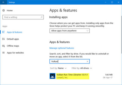 Vulkan RunTime Libraries – Earth's Lab