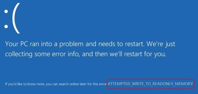 Fix Attempted_Write_to_Readonly_Memory BSOD error – Earth's Lab