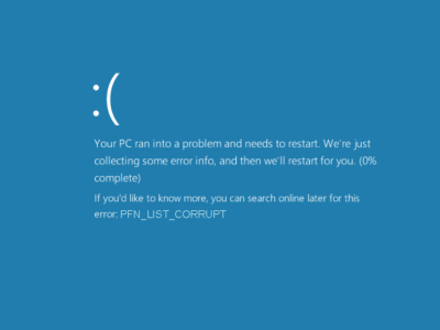 PFN_LIST_CORRUPT BSoD Error – Earth's Lab