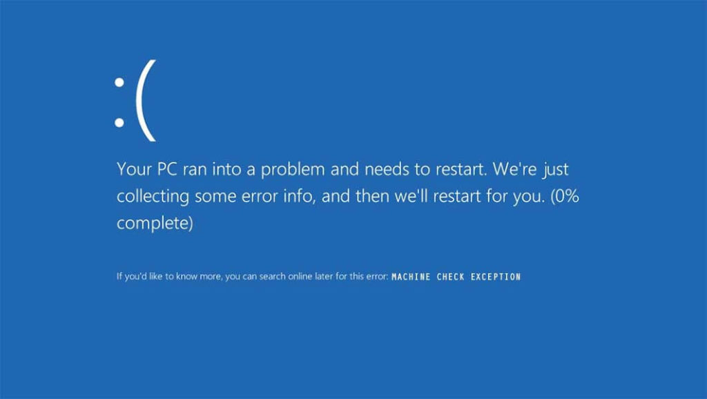 MACHINE_CHECK_EXCEPTION BSoD Error – Earth's Lab