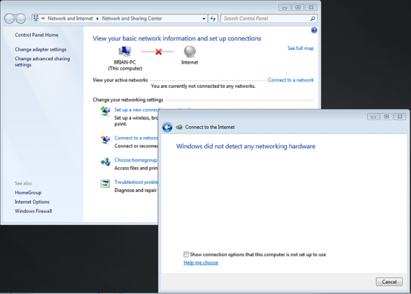 Windows Did Not Detect Any Networking Hardware Fixed Earths Lab