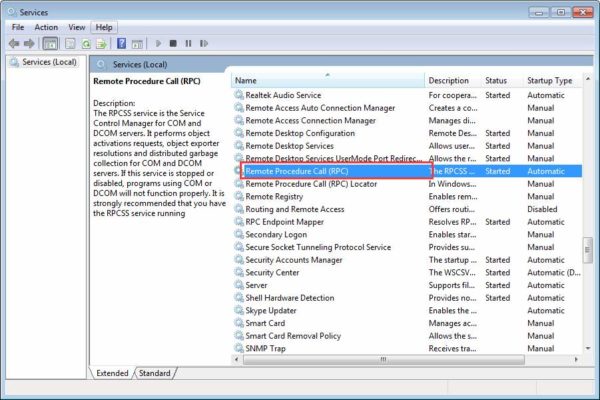 The remote procedure call failed – Error Fixed – Earth's Lab