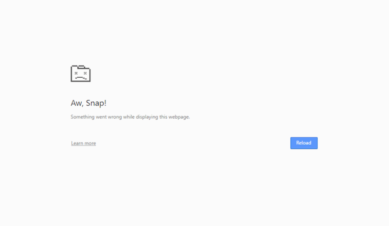 Aw, Snap! Error in Google Chrome – Earth's Lab