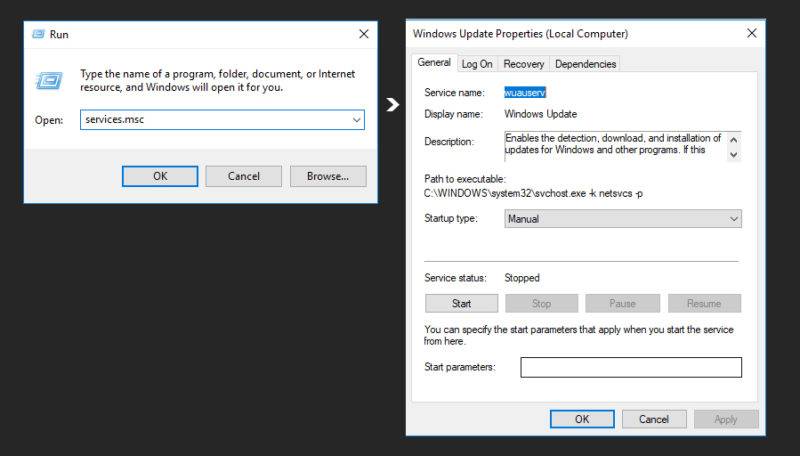 Fix Windows Update Service not Running – Earth's Lab